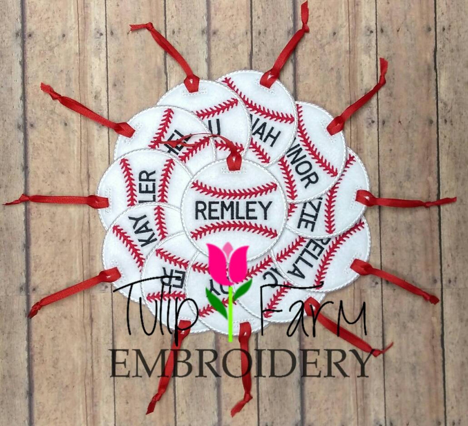 Baseball Ornament - Custom Baseball Felt Ornament - Personalized ...