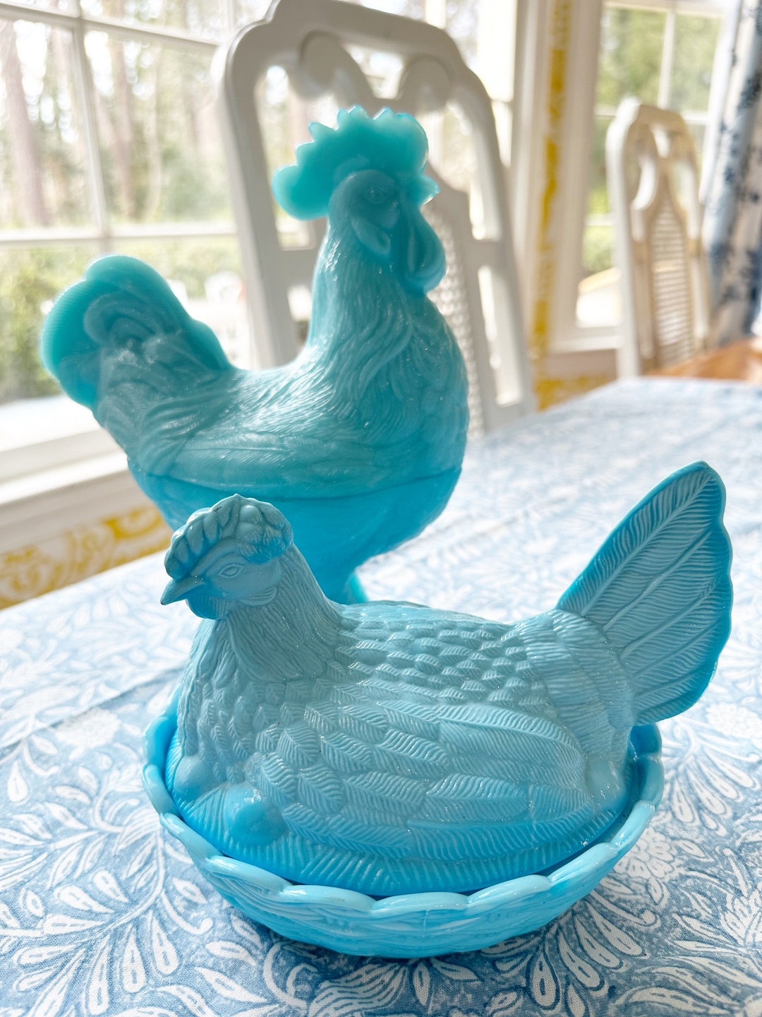 PORTIEUX VALLERYSTHAL Rooster and Hen Boxes - Etsy