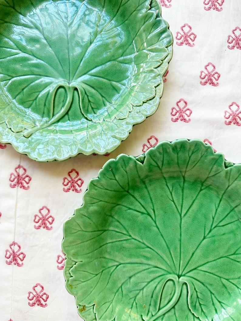 Pair of Green Wedgwood Cabbage Plates - Etsy