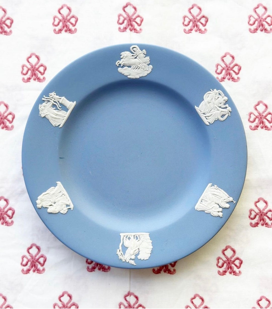 Pair of Cream on Lavender Jasperware Plates - Etsy