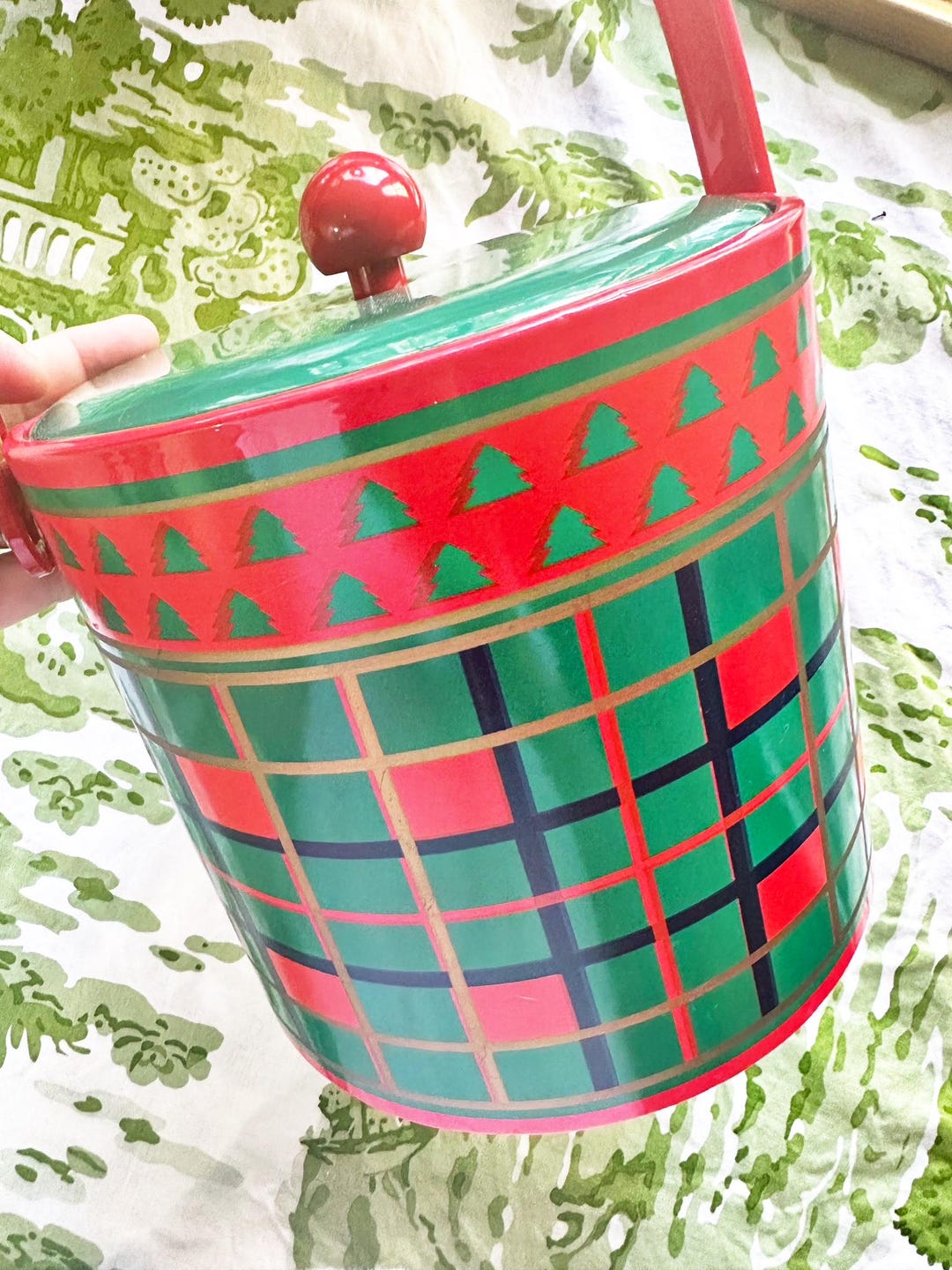 Georges Briard Plaid Ice Bucket - Etsy