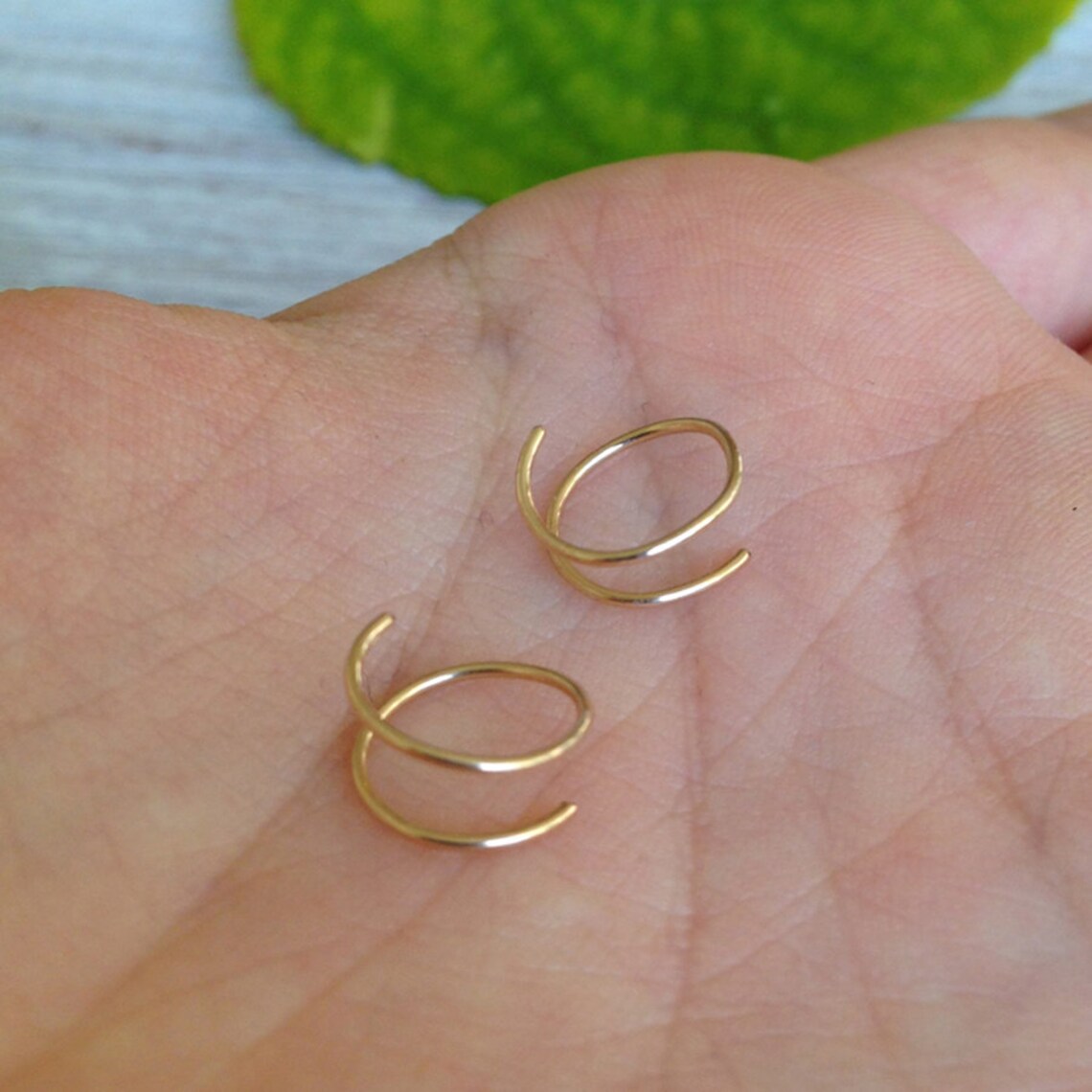 Gold Hoops Everyday Hoop Tiny Hoop Simple Gold Hoops | Etsy