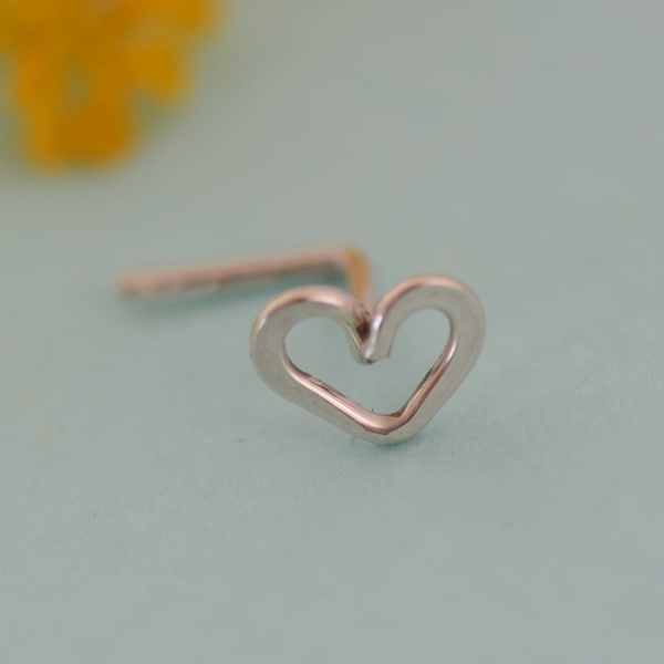Heart Nose Stud - Etsy