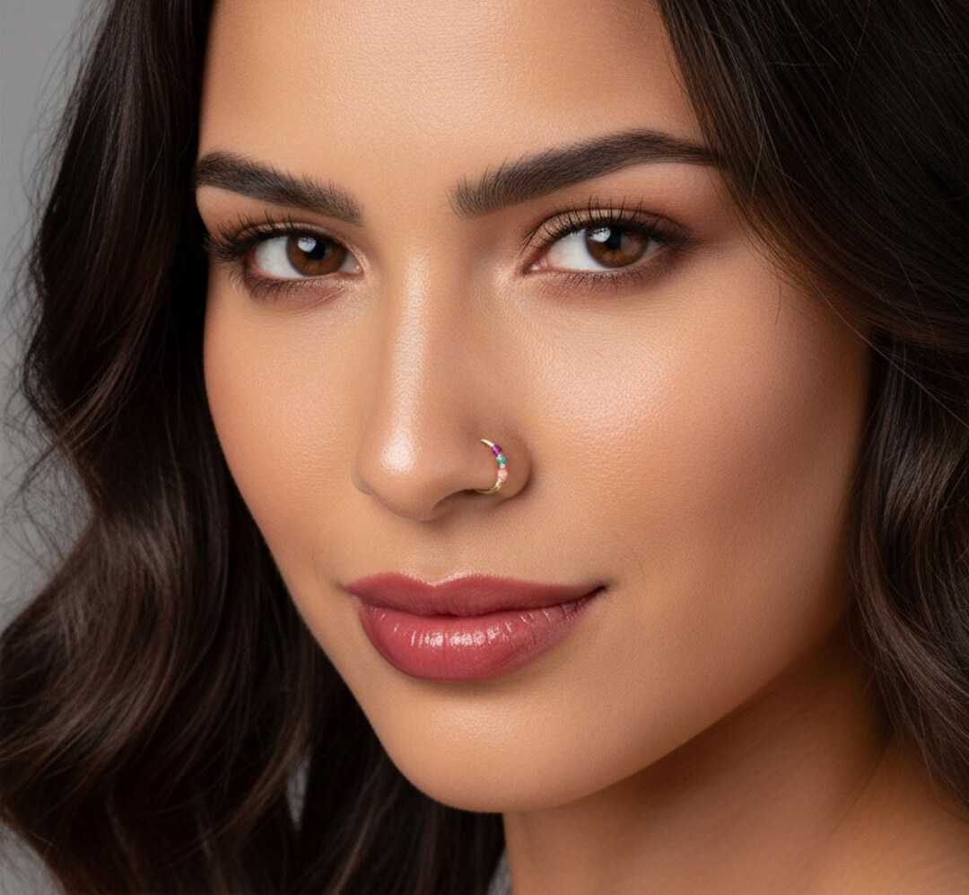 Tiny Nose Ring, Snug Nose Hoop, Boho Nose Ring, Handmade Hoop Earrings ...