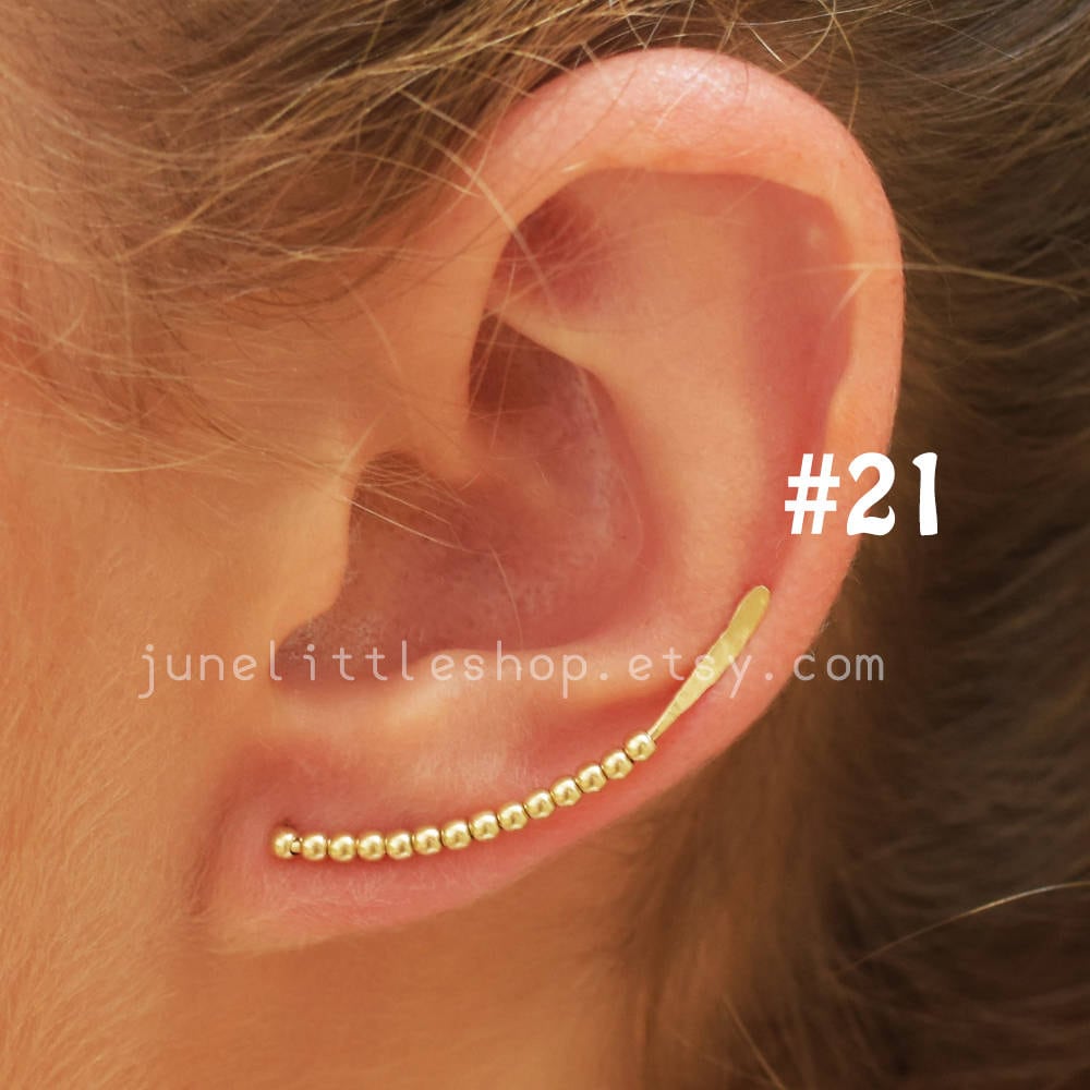 Ear Climber Earrings Long Ear Climber 20g Silver Sterling | Etsy