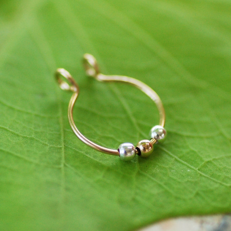 Fake Nose Ring Fake Septum Ring Fake Piercing Gold Filled - Etsy
