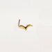 14k Solid Gold Bird Nose Stud, Tiny Nostril Screw, Boho Piercing - Etsy