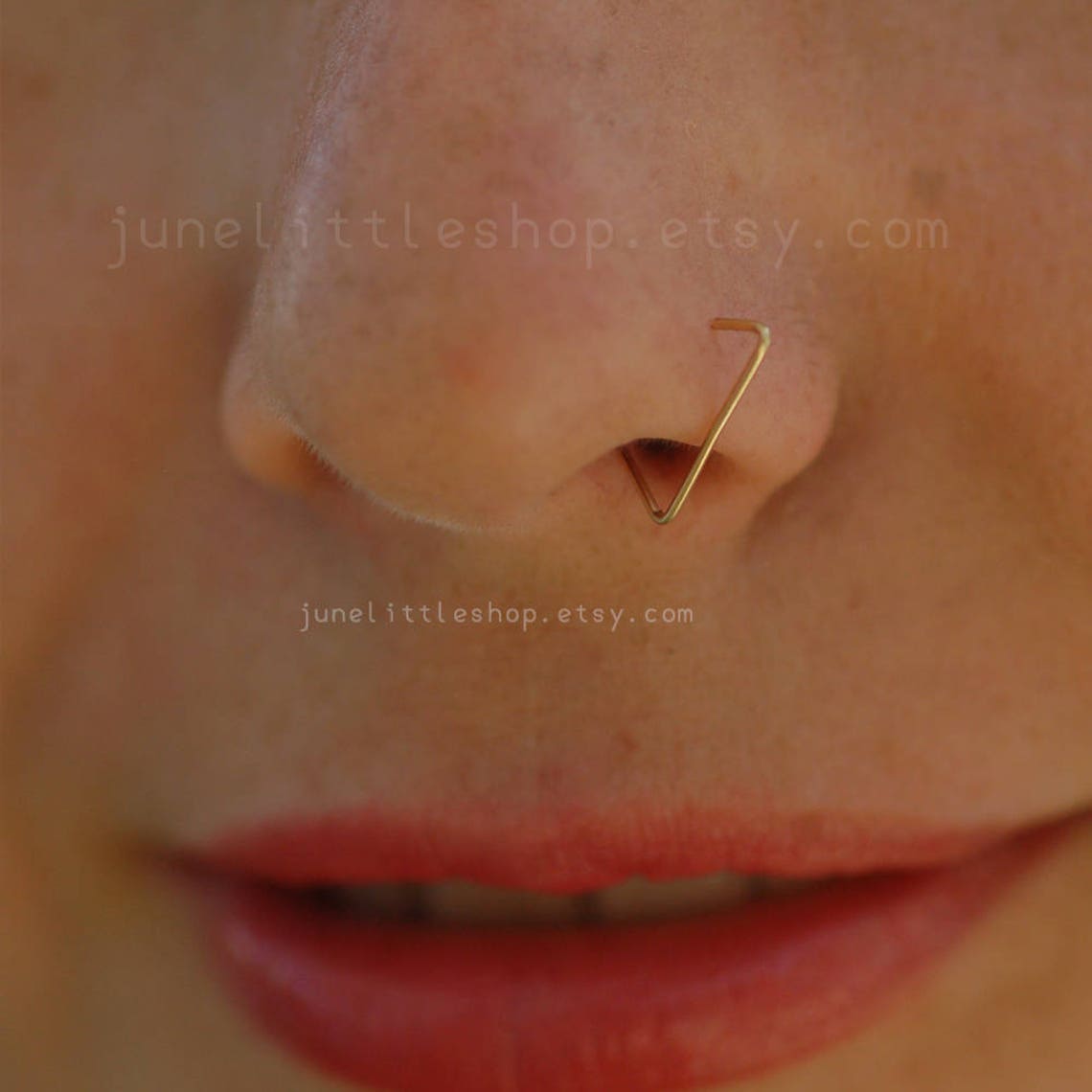 Triangle Nose Ringseptum Ring Gold Gold Septum Septum - Etsy