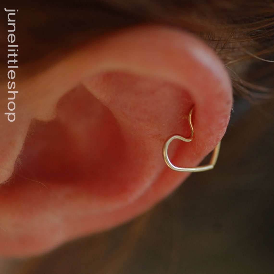 Cartilage Hoop Helix Hoop Heart Hoop Small 14k Gold Filled - Etsy