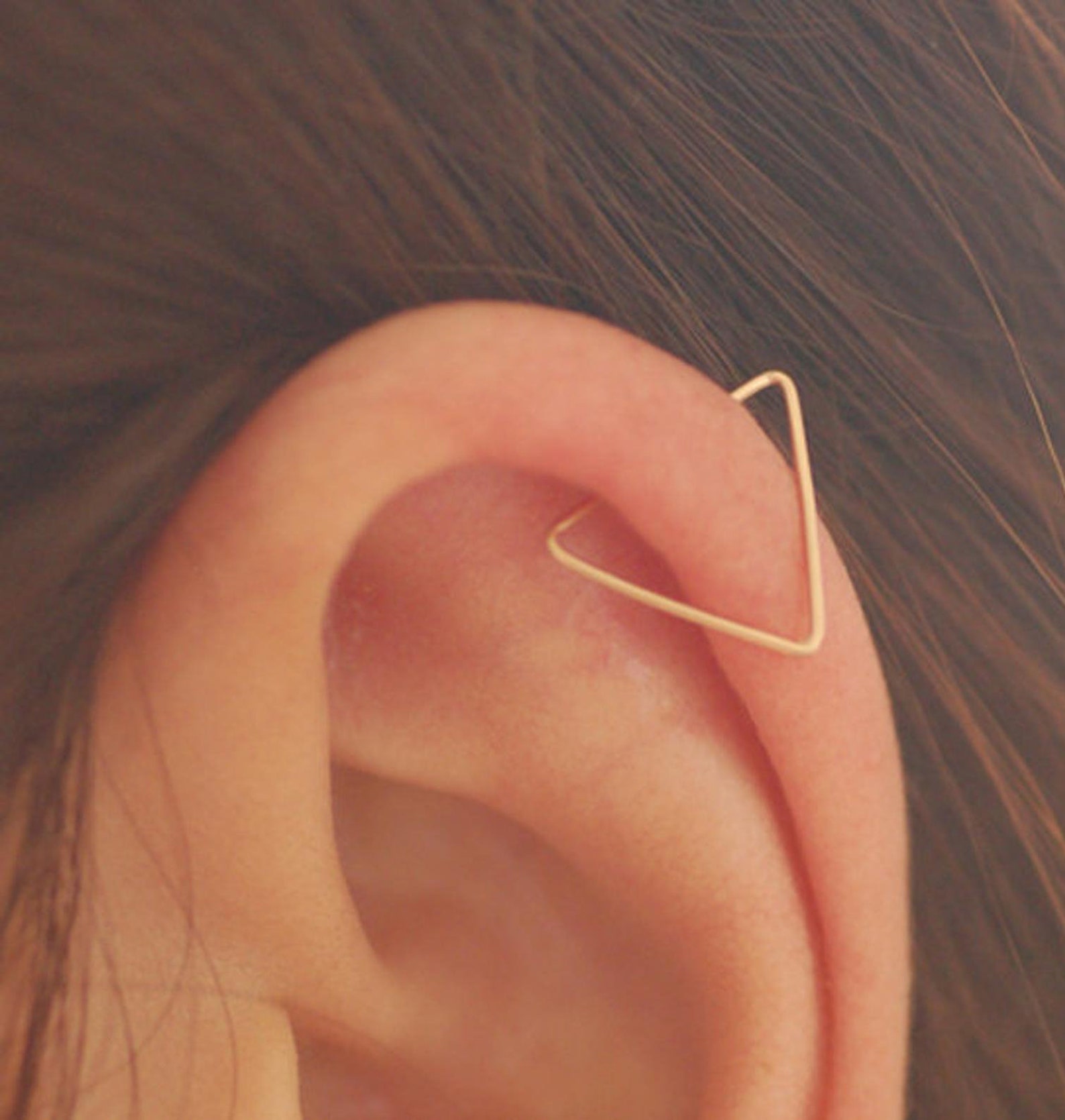 Triangle Septum Nose Ring Septum Ring Gold Gold Septum - Etsy