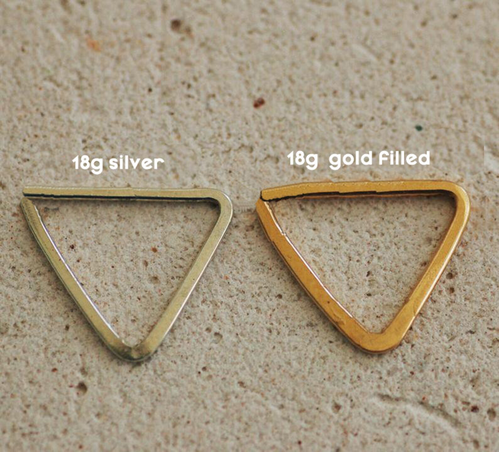 Triangle Septum Nose Ring Septum Ring Gold Gold Septum - Etsy