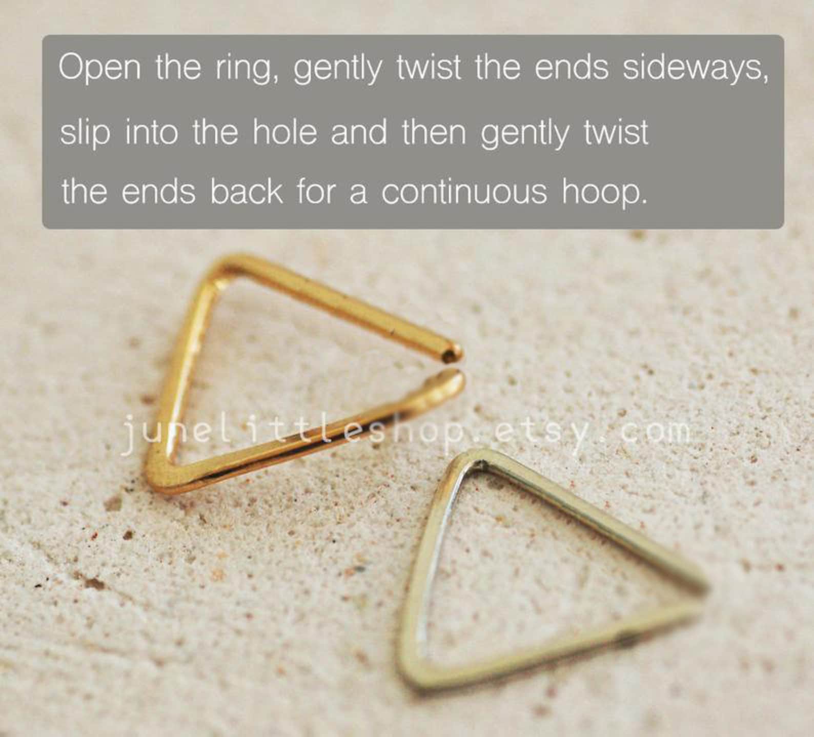 Triangle Septum Nose Ring Septum Ring Gold Gold Septum - Etsy