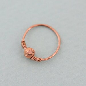 Gold Nose Hoop, Small Nose Ring, Snug Fit Silver Sterling Nose Ring 20 ...