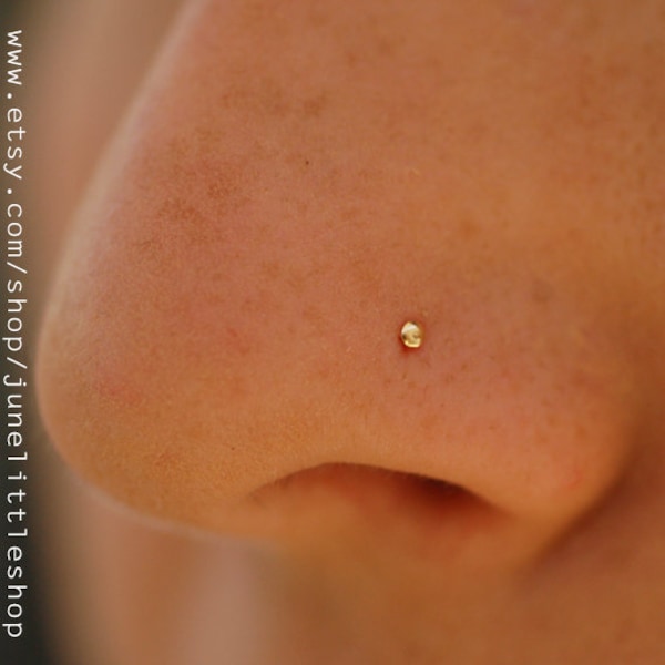 Tiny Nose Stud - Etsy