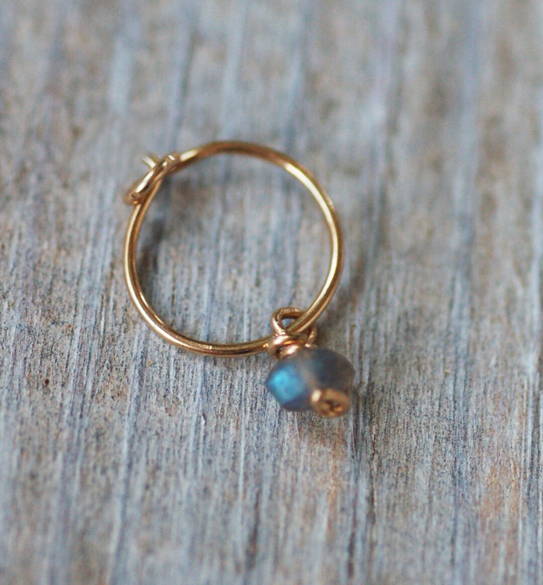 Helix Hoop LABRADORITE Helix Hoop 14k Gold Filled Helix Ring Hoop ...