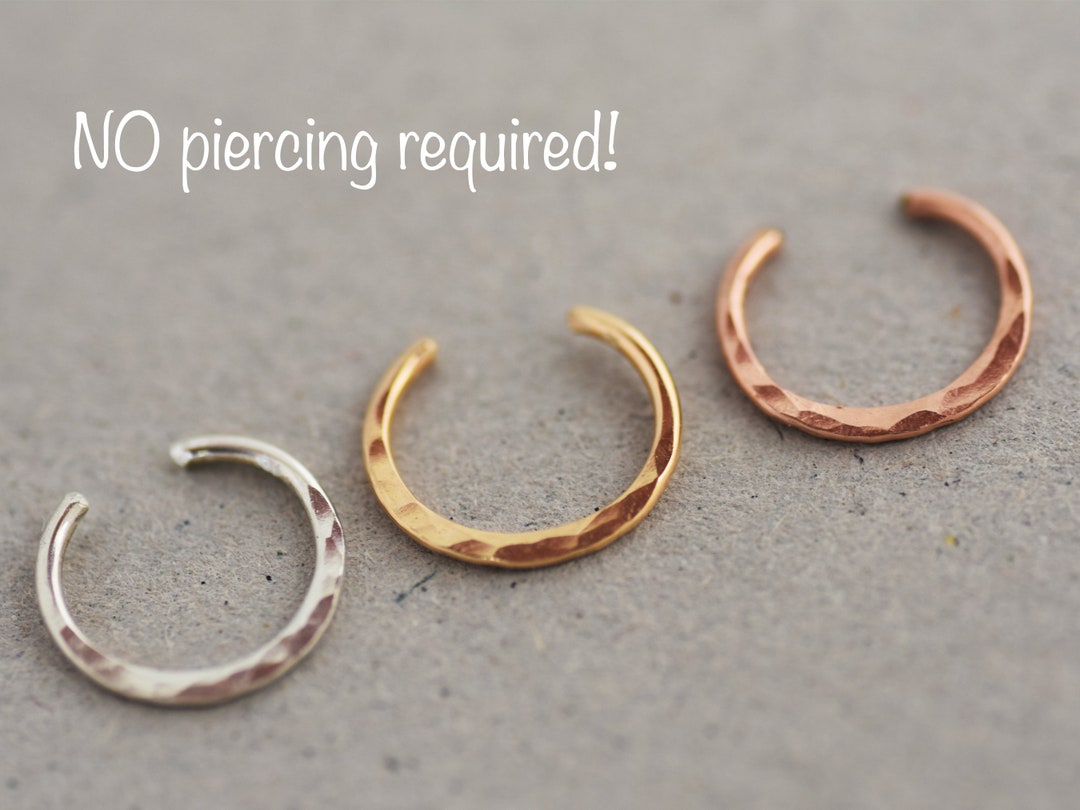 Fake Septum Ring, Faux Septum Ring, Septum Ring, Septum Cuff, Clip on ...