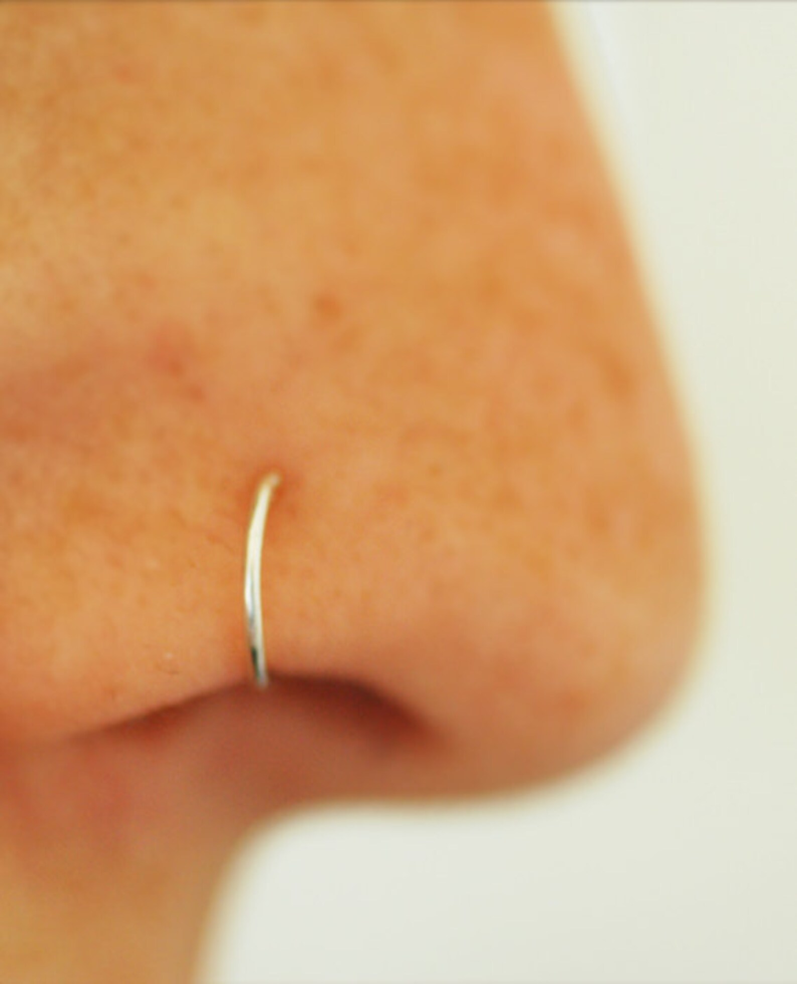 Nose Ring Small Nose Hoop Silver Sterling Nose Hoop Earring | Etsy