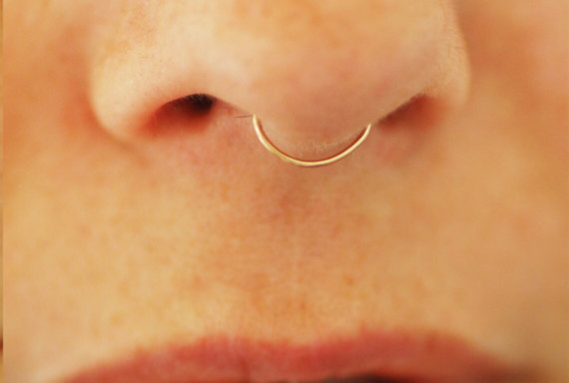 Septum Nose Ring Fake Nose Ring Non Pierced Nose Gold Non - Etsy