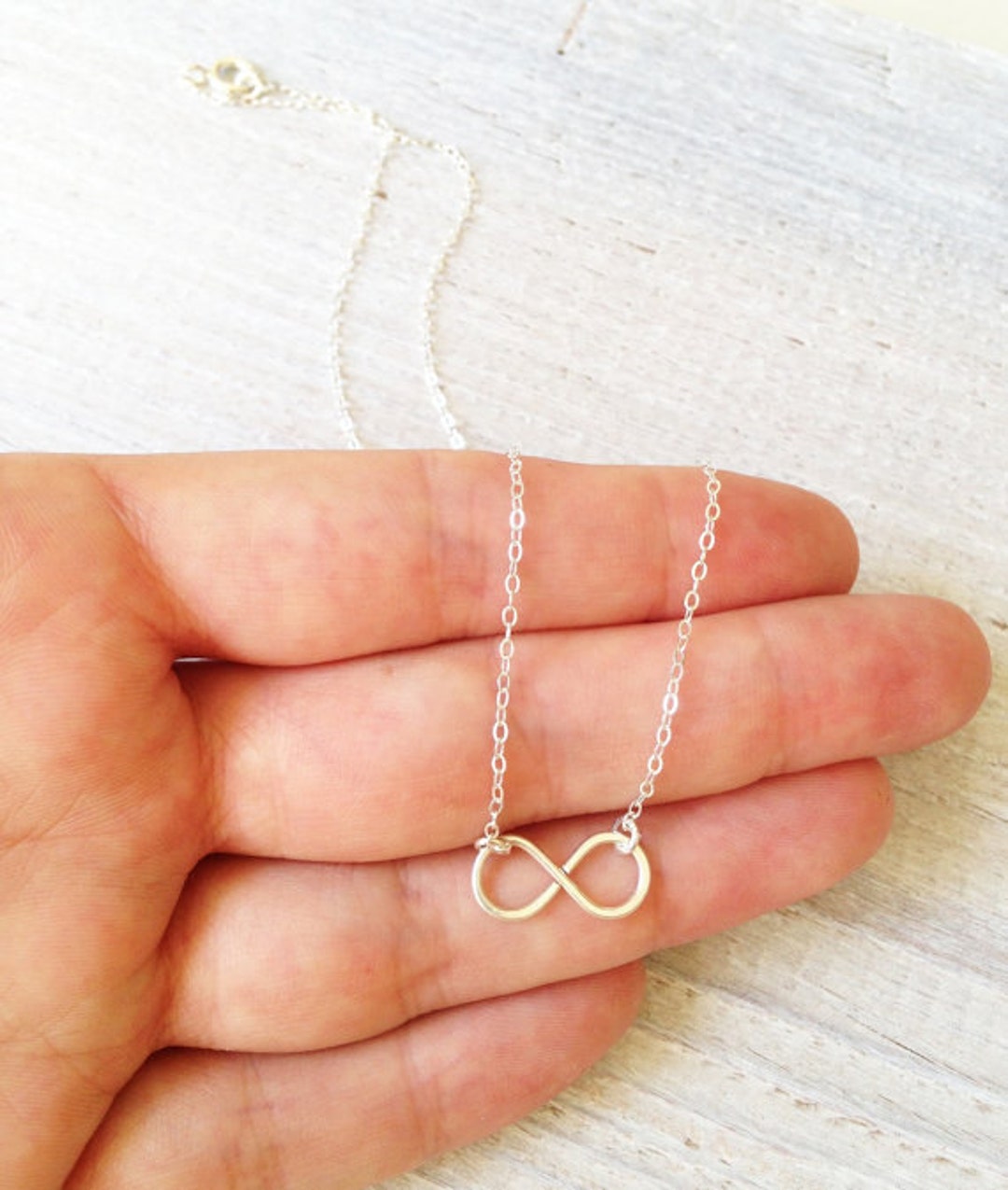 Small Infinity Necklace, Sterling Silver Infinity Necklace, Infinity ...