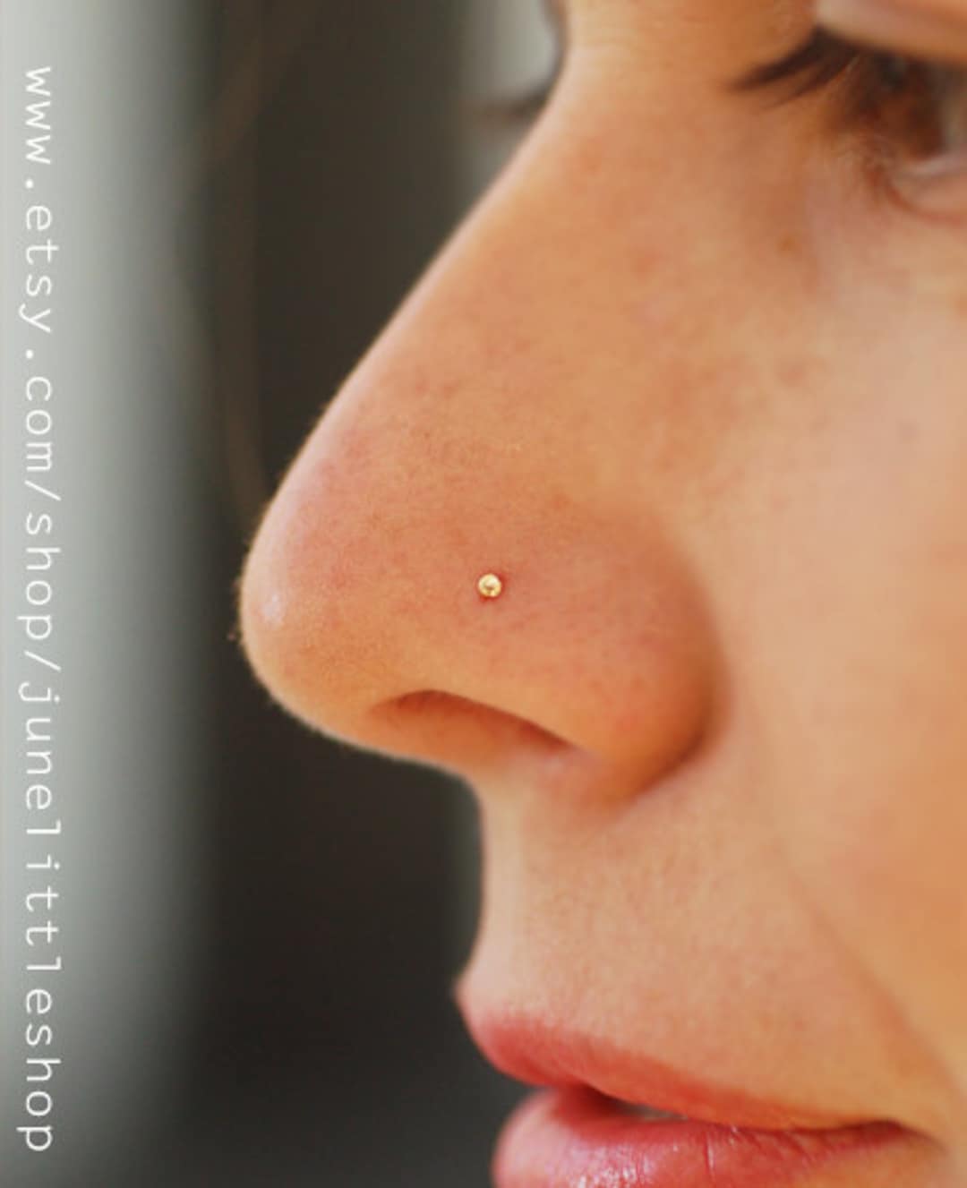 Tiny 14k Gold Filled Nose Stud, 24 Gauge Dome Head - Etsy