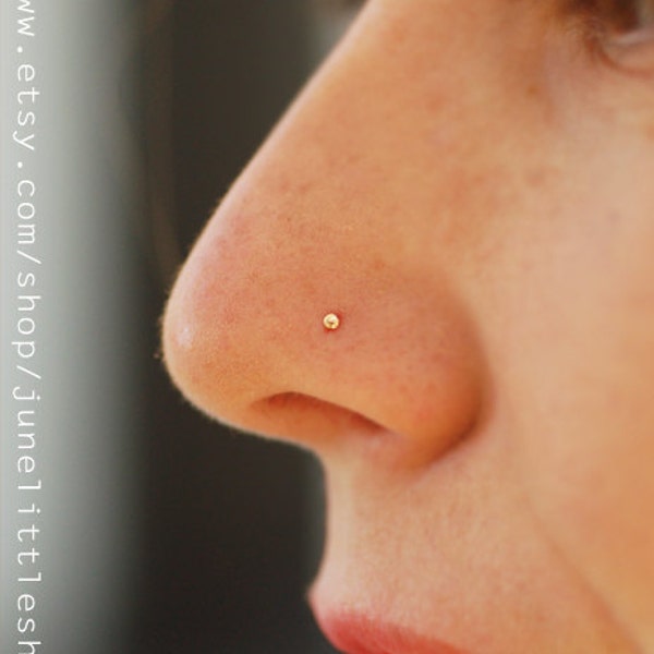 Micro Nose Stud - Etsy