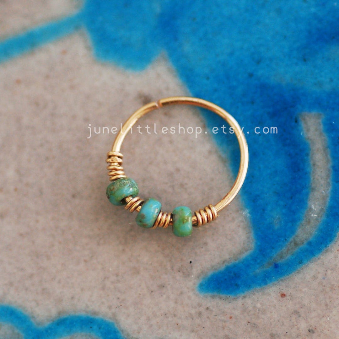 Cartilage Earring,cartilage Hoop, Turquoise Helix,helix Hoop,gold ...