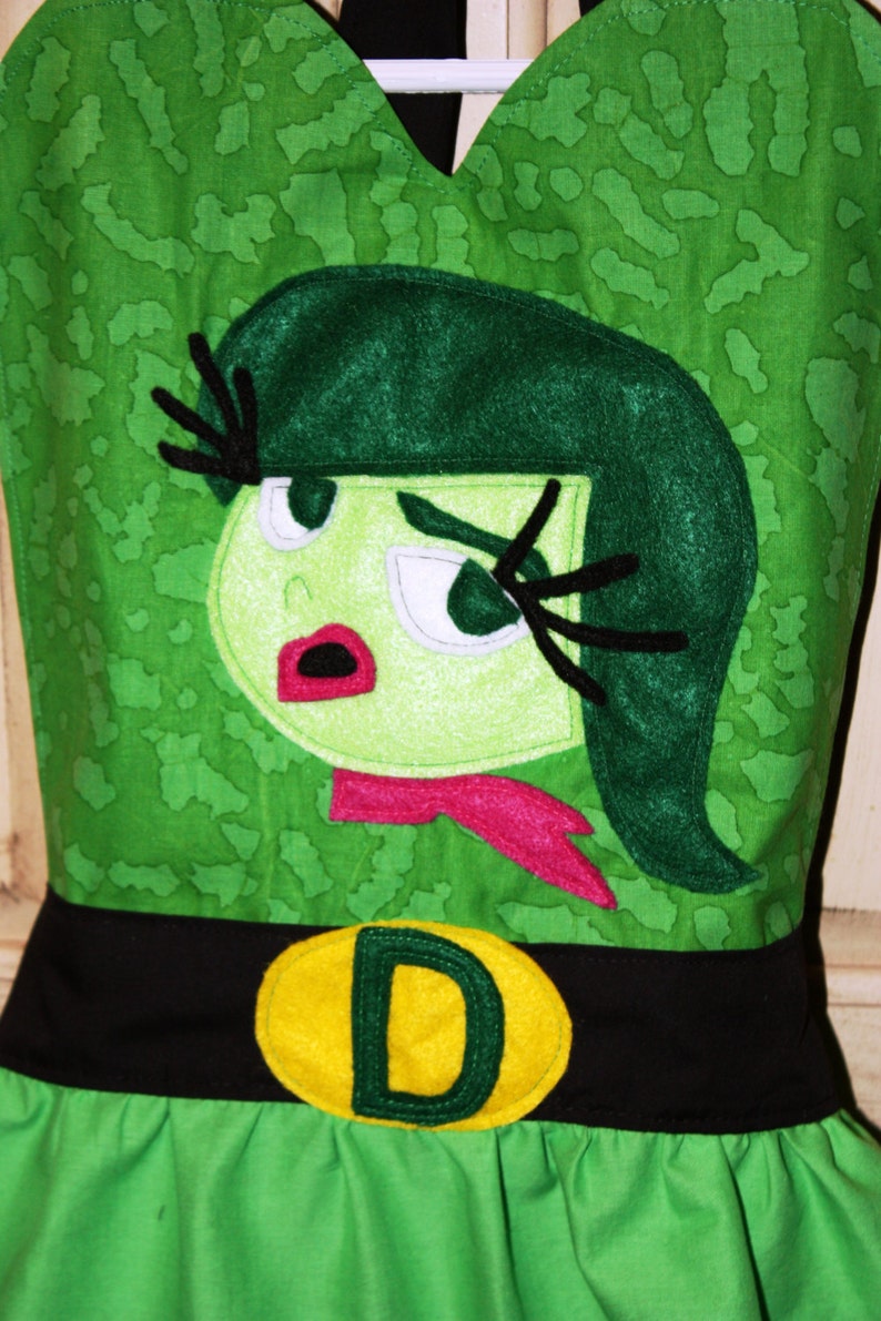 Pixar Inside Out Inspired Disgust Dress up Apron Costume - Etsy