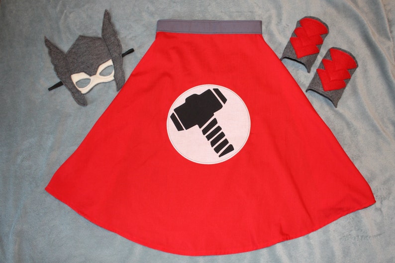 Thor Inspired Cape, Mask and Arm Cuffs - Etsy