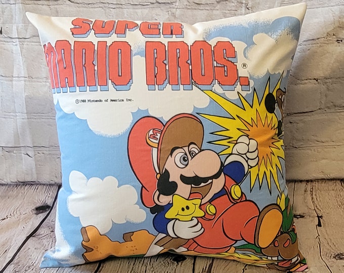 Custom Throwback Retro Super Mario Pillow - Etsy
