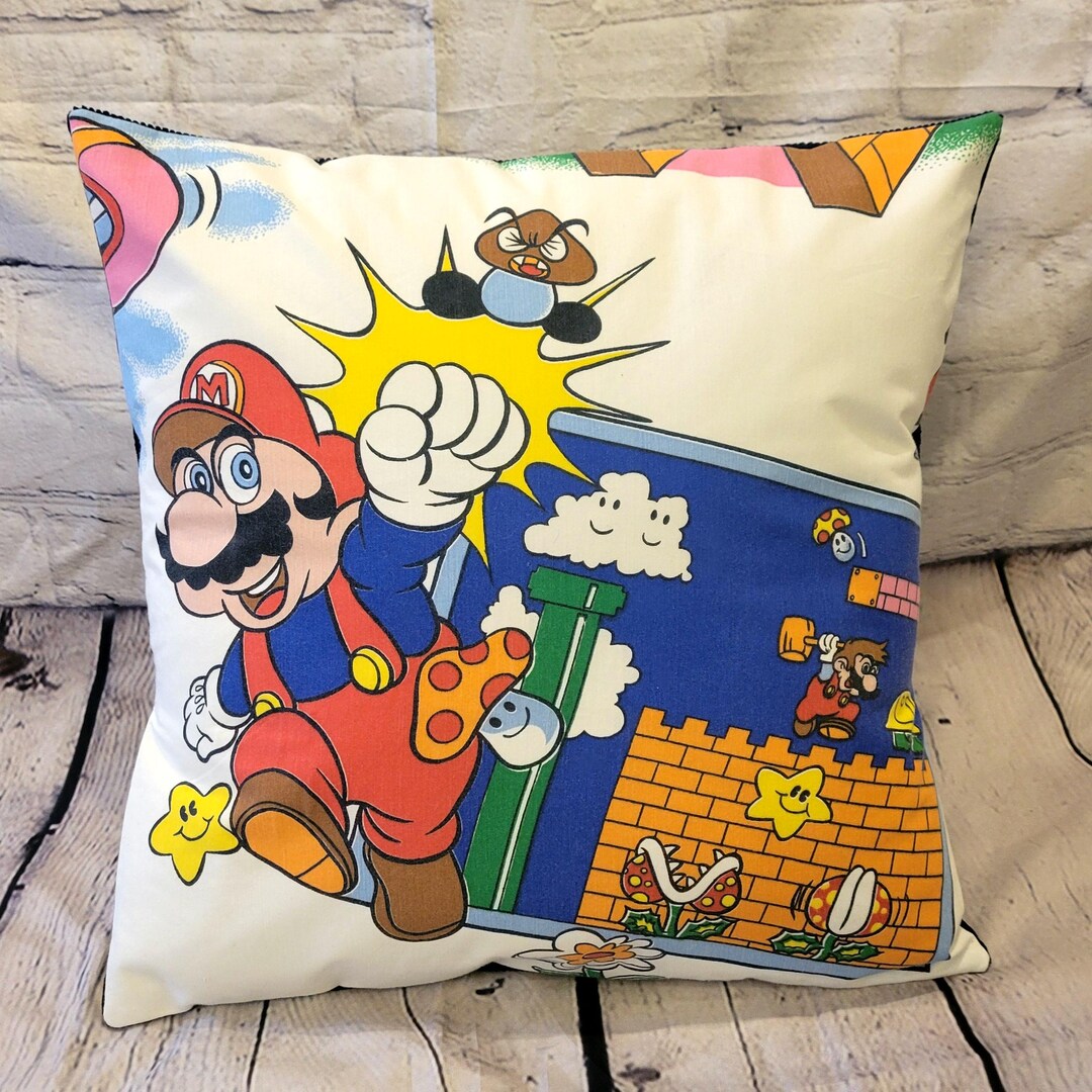 Custom Throwback Retro Super Mario Pillow - Etsy