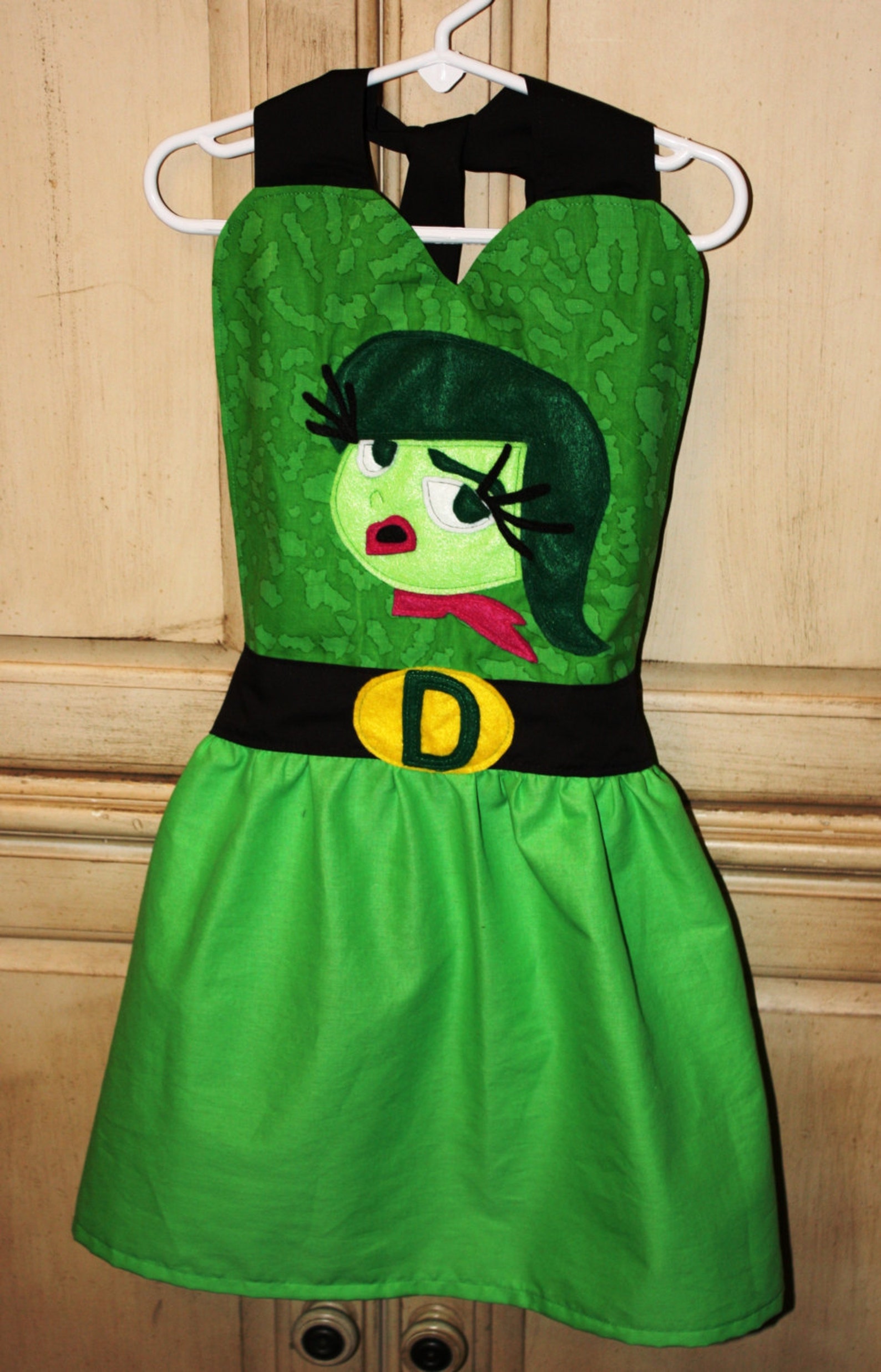 Pixar Inside Out Inspired Disgust Dress up Apron Costume - Etsy