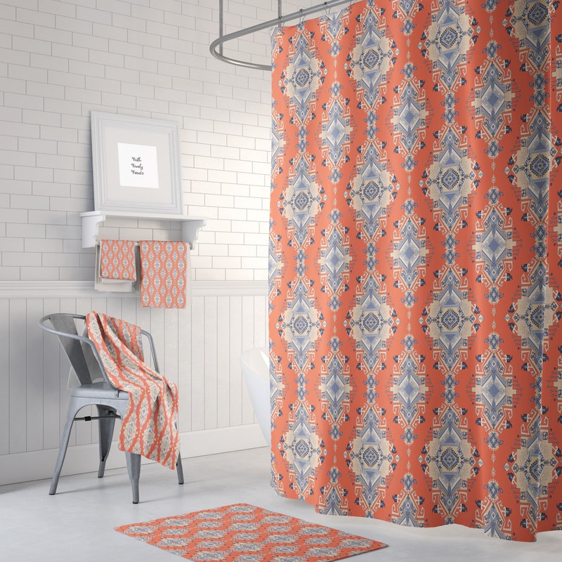 Rust Shower Curtain - Etsy