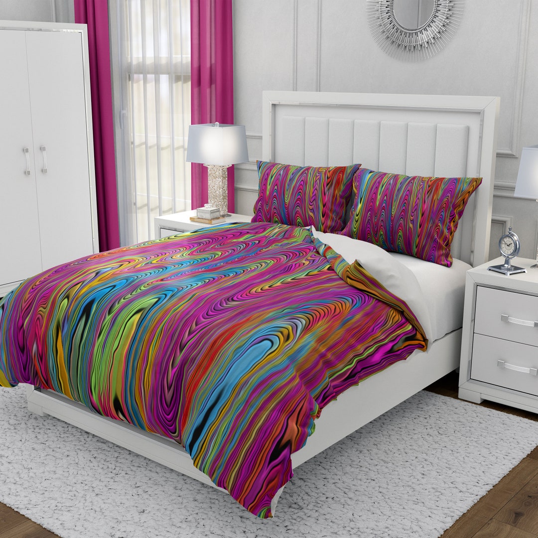 Psychedelic Hippie Swirl Bedding - Etsy