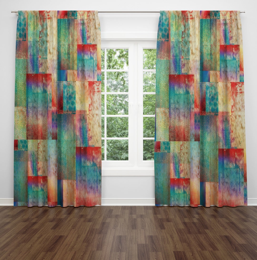 Boho Chic Window Curtains Gypsy Sundown - Etsy