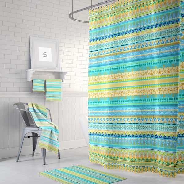 Turquoise Curtain - Etsy