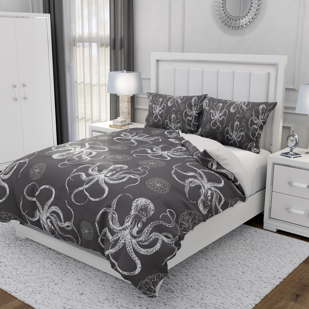 Octopus Bedding Set Choice Comforter or Duvet Cover - Etsy