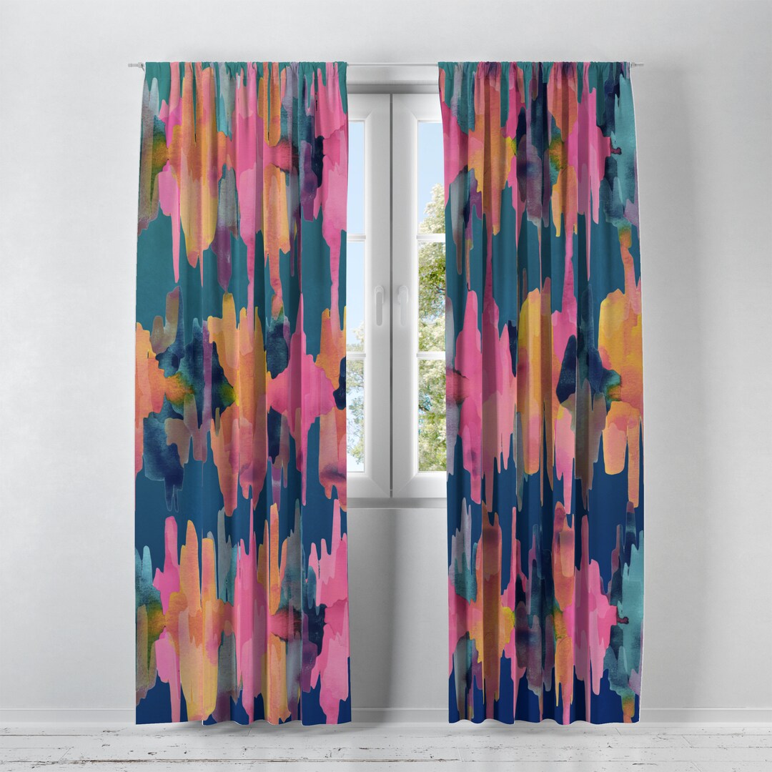 Boho Chic Window Curtains, Resonant Hippie - Etsy
