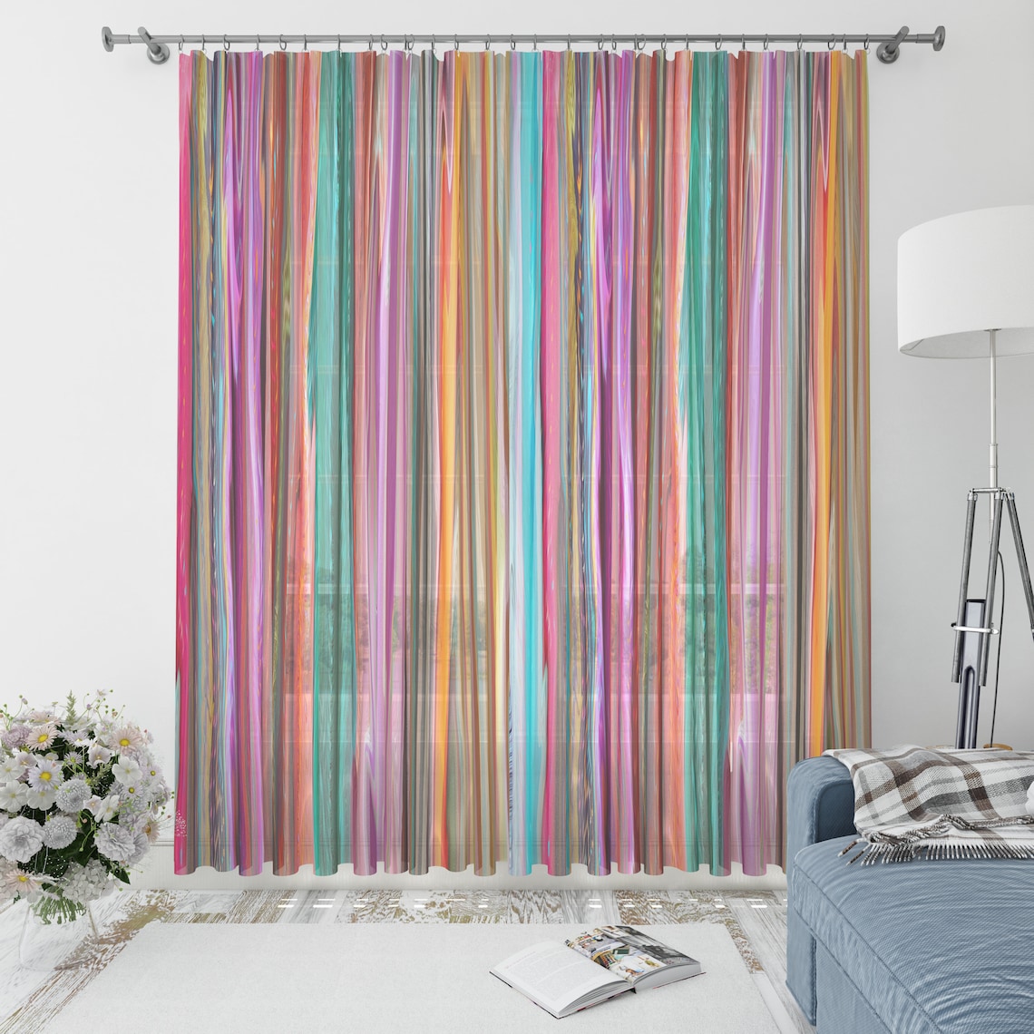 Boho Chic Window Curtains Bohemian Sunset - Etsy