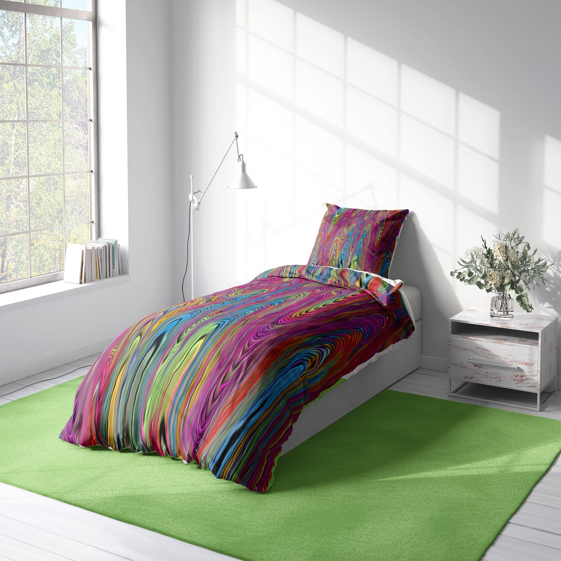 Psychedelic Hippie Swirl Bedding - Etsy
