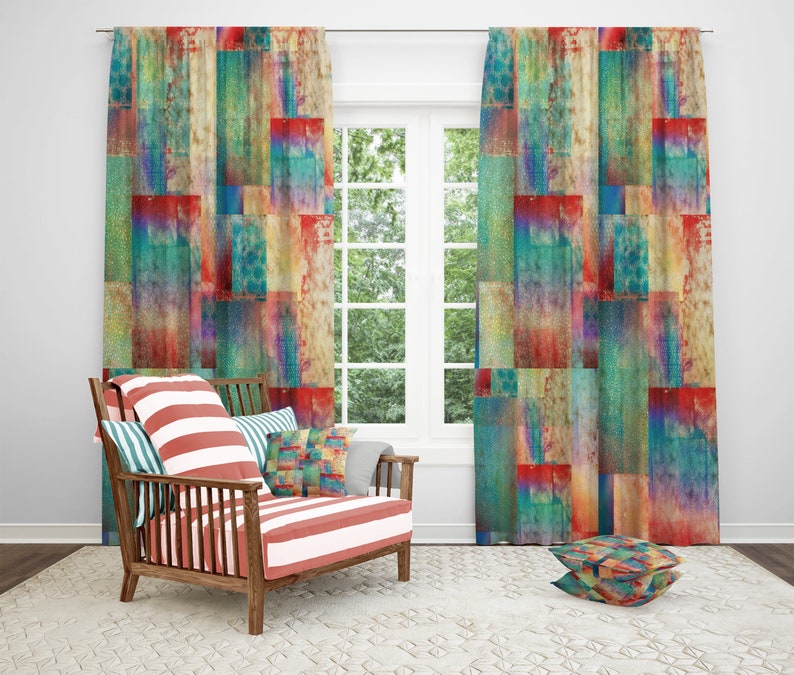 Boho Chic Window Curtains Gypsy Sundown Blackout Curtains or - Etsy