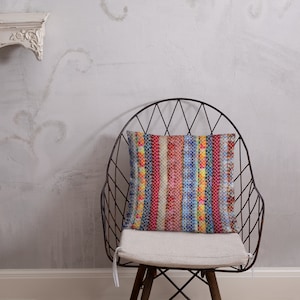 Boho Throw Pillow, Red Throw Pillow, Boho Maximalist Decor, Decorative ...