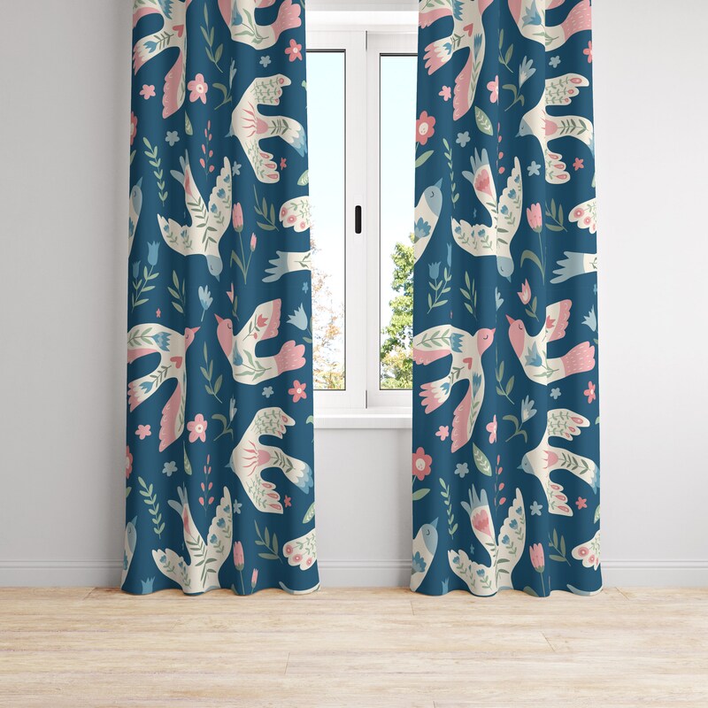 Bird Curtains - Etsy