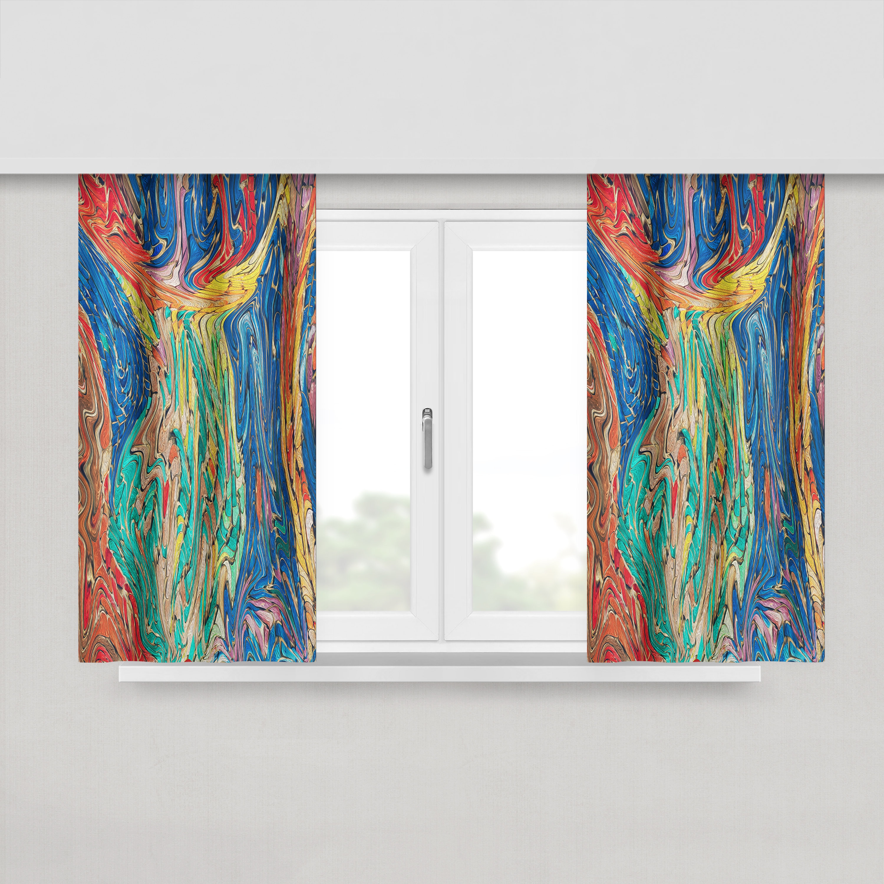 Boho Chic Window Curtains Hippie Abstract | Etsy