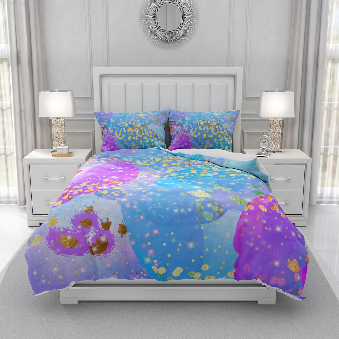 Pastel Confetti Comforter Duvet Cover Pillow Shams - Etsy