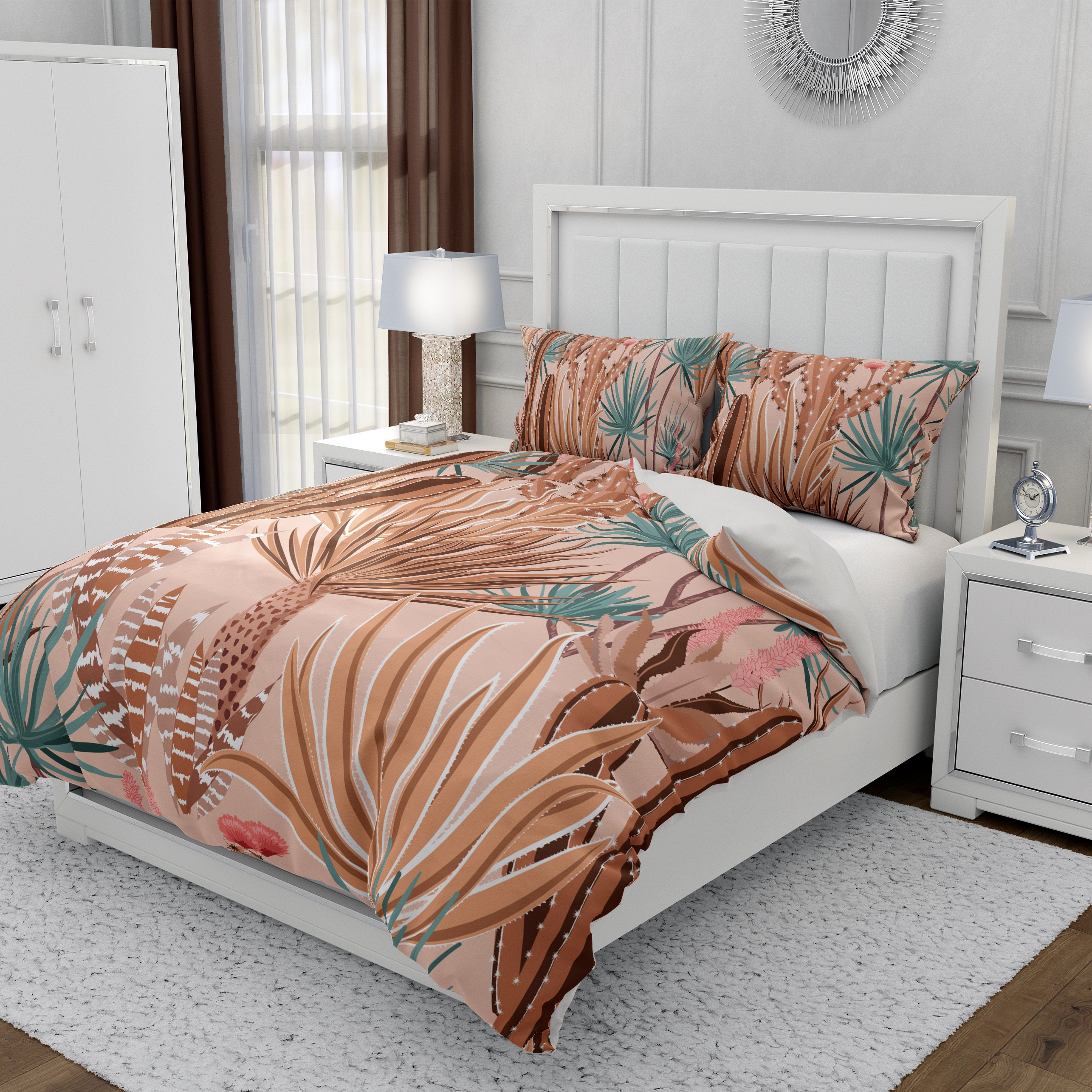 Botanical Cactus Bedding | Etsy