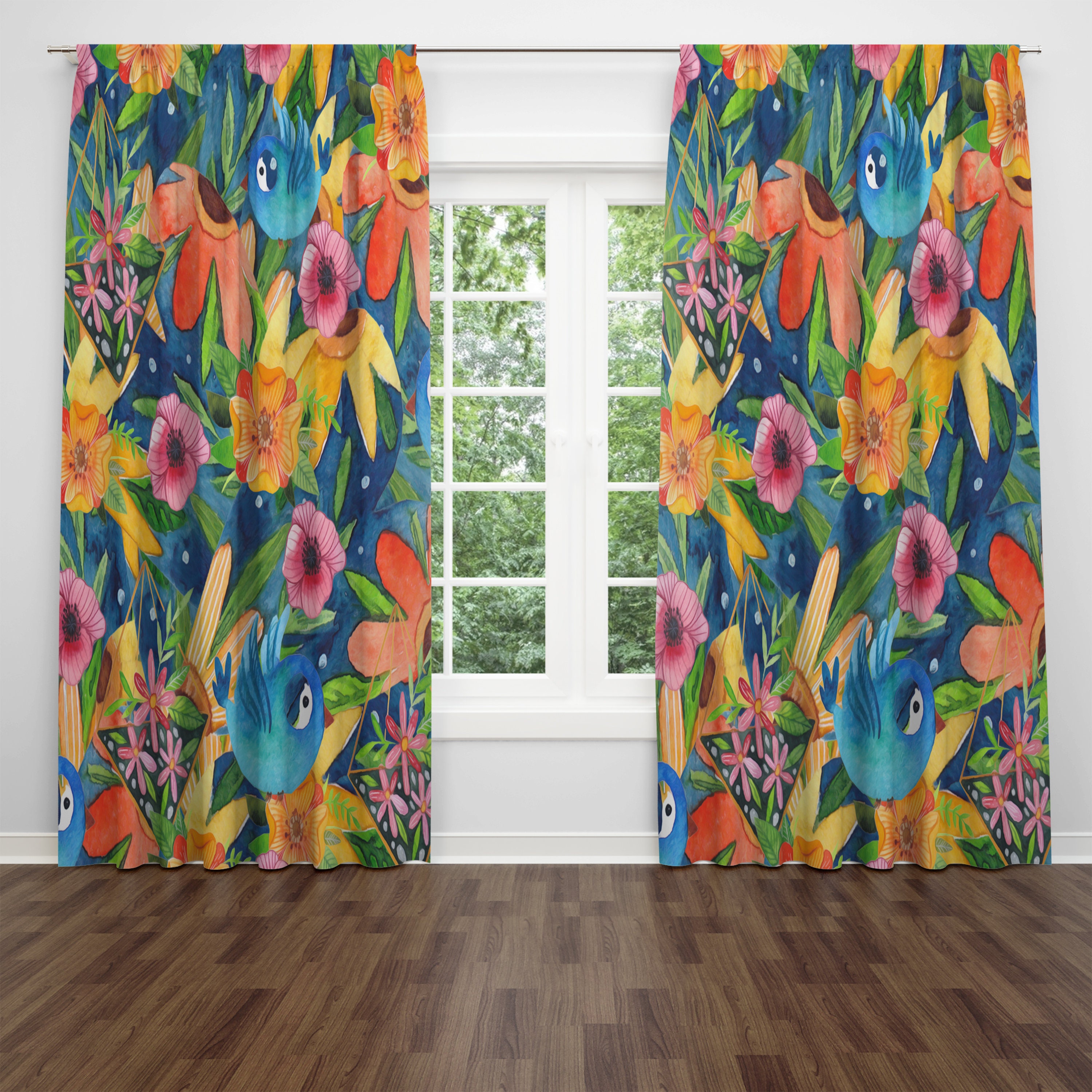 Whimsy Boho Window Curtains | Etsy