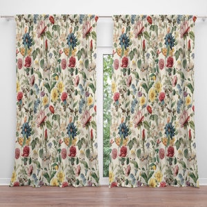 Chintz Cottagecore Floral Window Curtains - Etsy