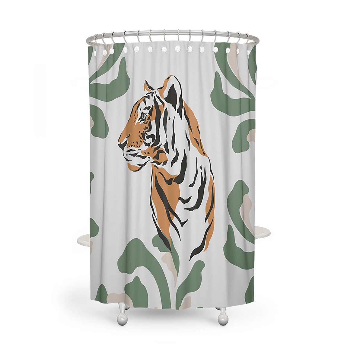 Safari Zebra Shower Curtain Options to Add Bath Mat towels - Etsy