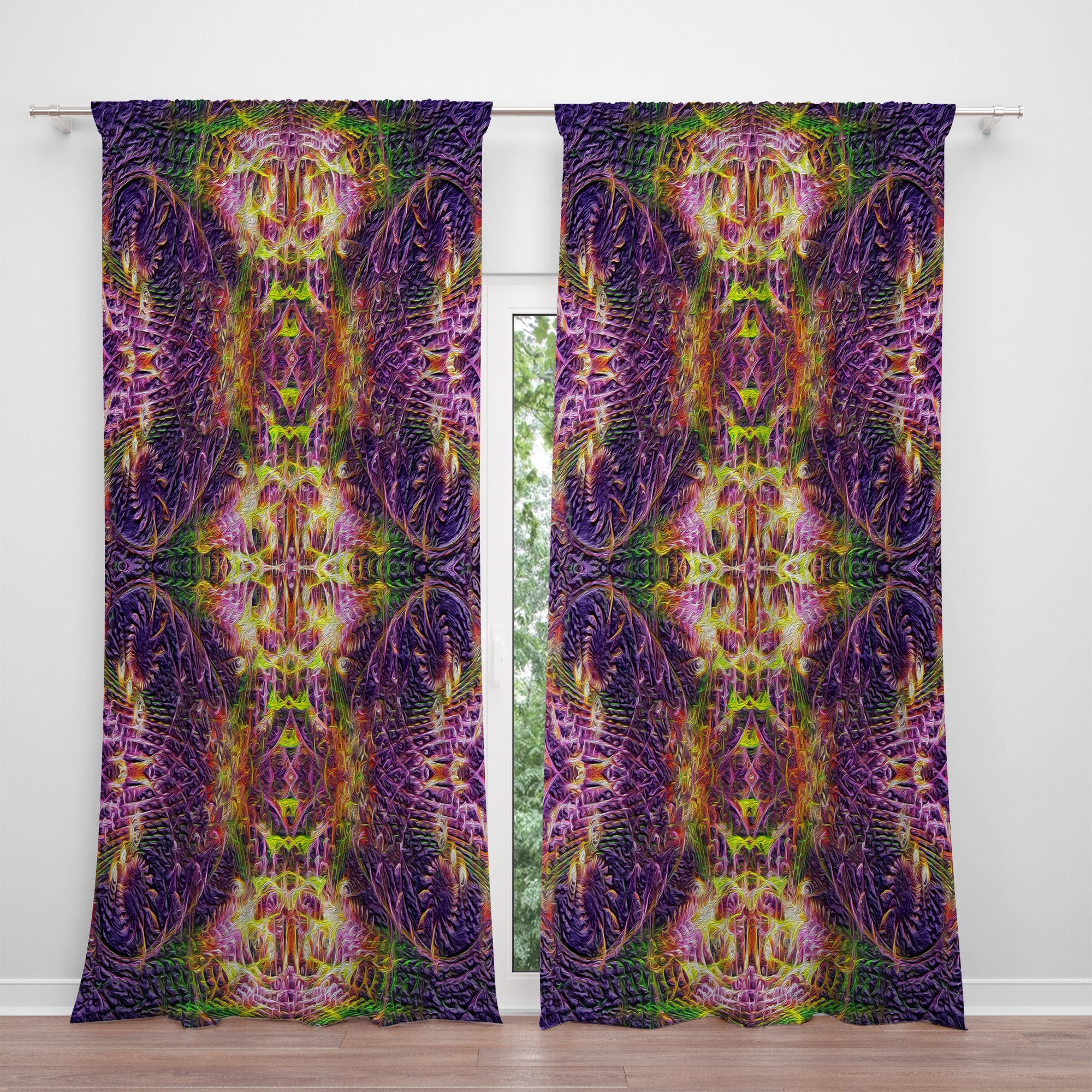 Boho Window Curtains Valance window Treatments Hippie Decor - Etsy