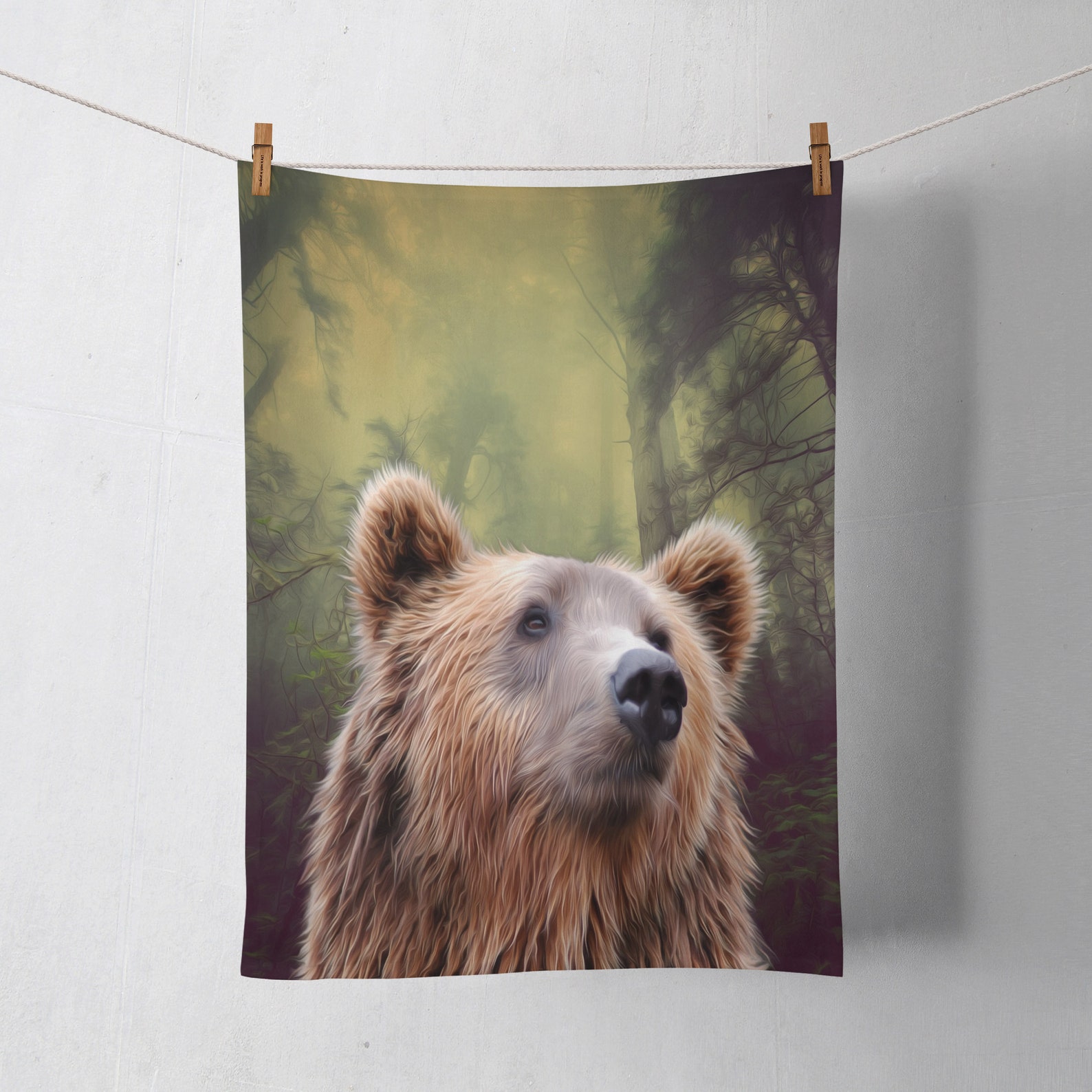 Brown Bear Shower Curtain - Etsy